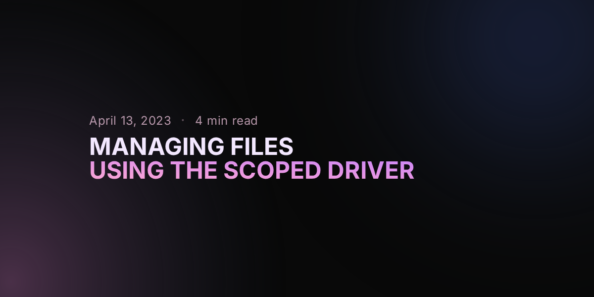Managing files using Laravel's scoped driver - Enzo Innocenzi Managing files using Laravel's scoped driver - Enzo Innocenzi